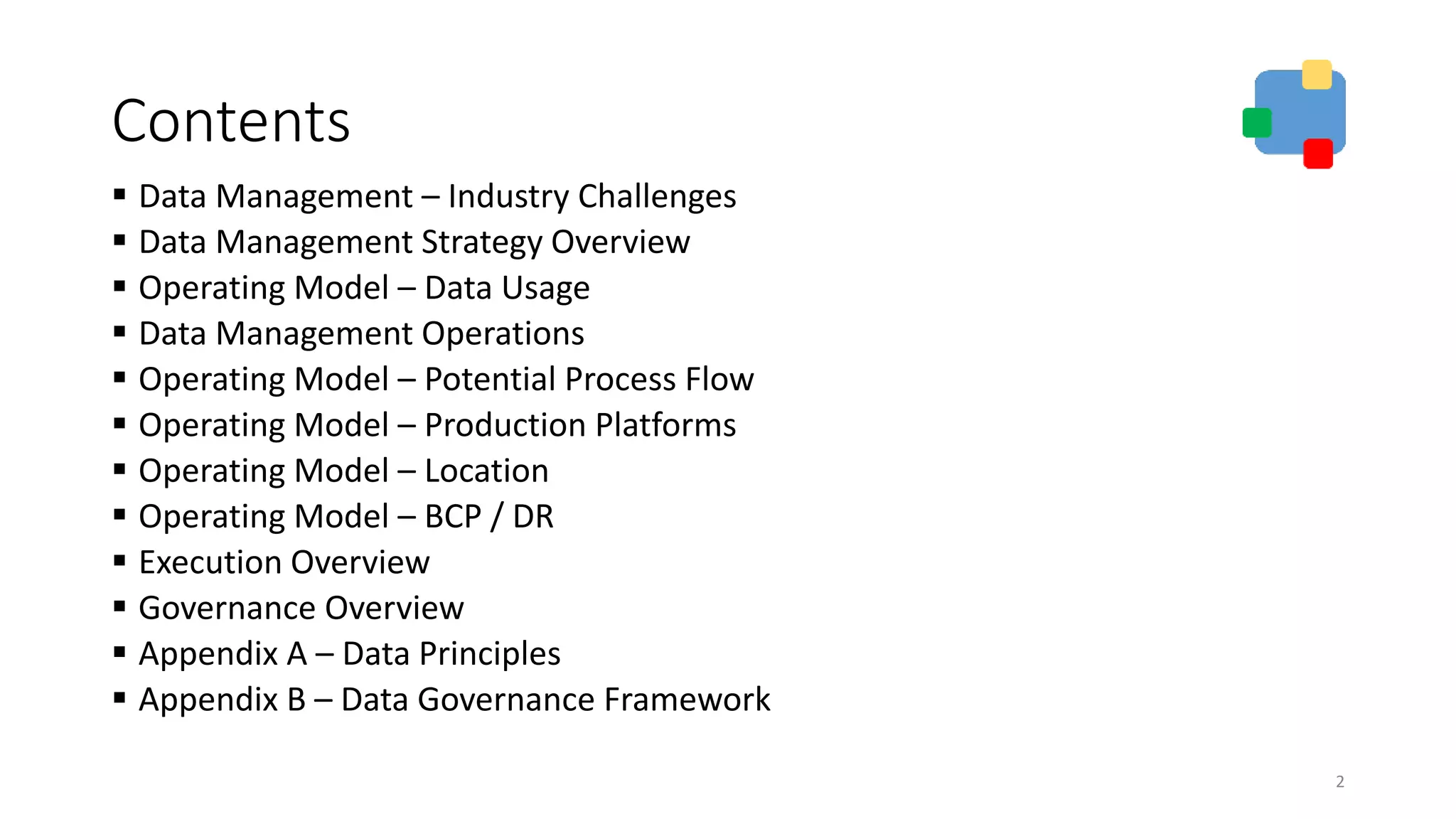 Approach to Data Management v0.2 | PPTX