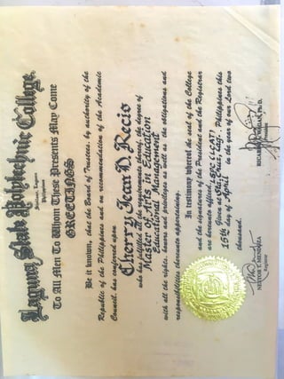 LSPU Graduate Certificate | PDF
