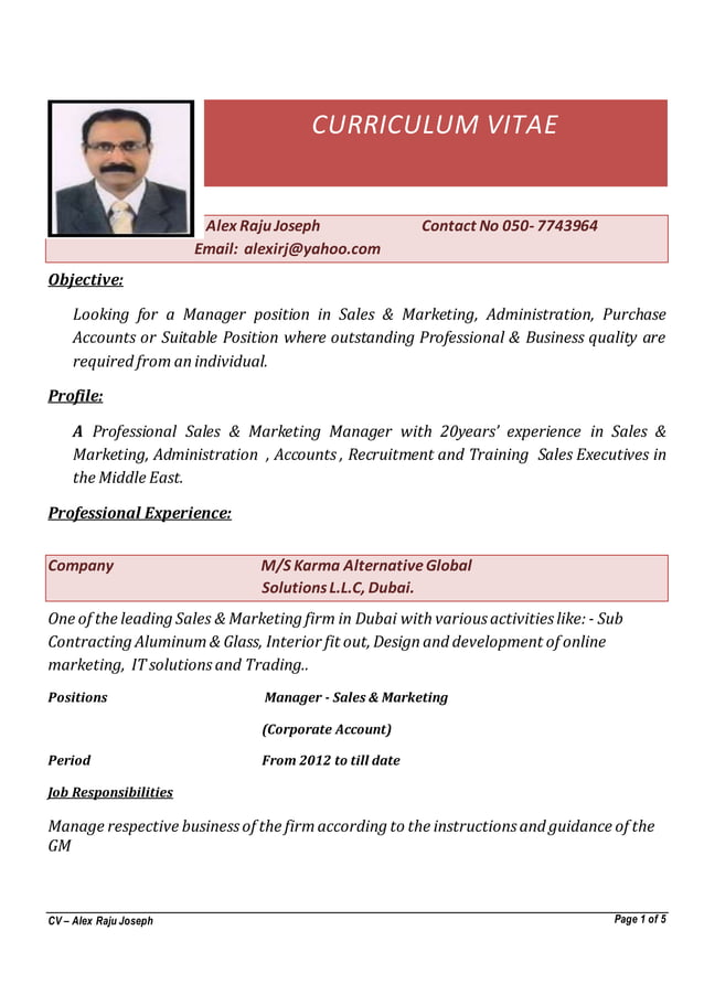 ALEX JOSEPH = CV | PDF