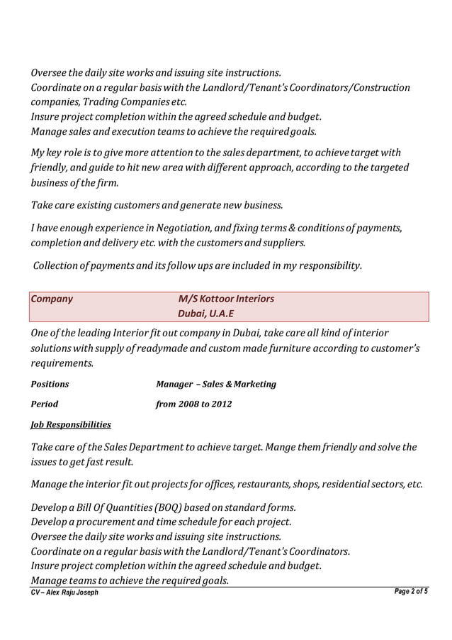 ALEX JOSEPH = CV | PDF