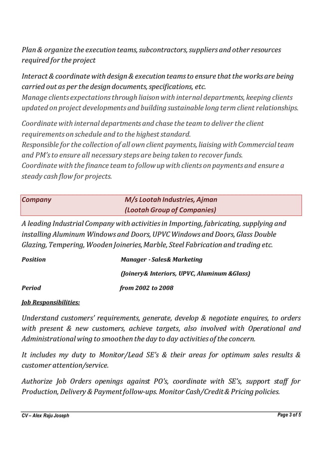 ALEX JOSEPH = CV | PDF