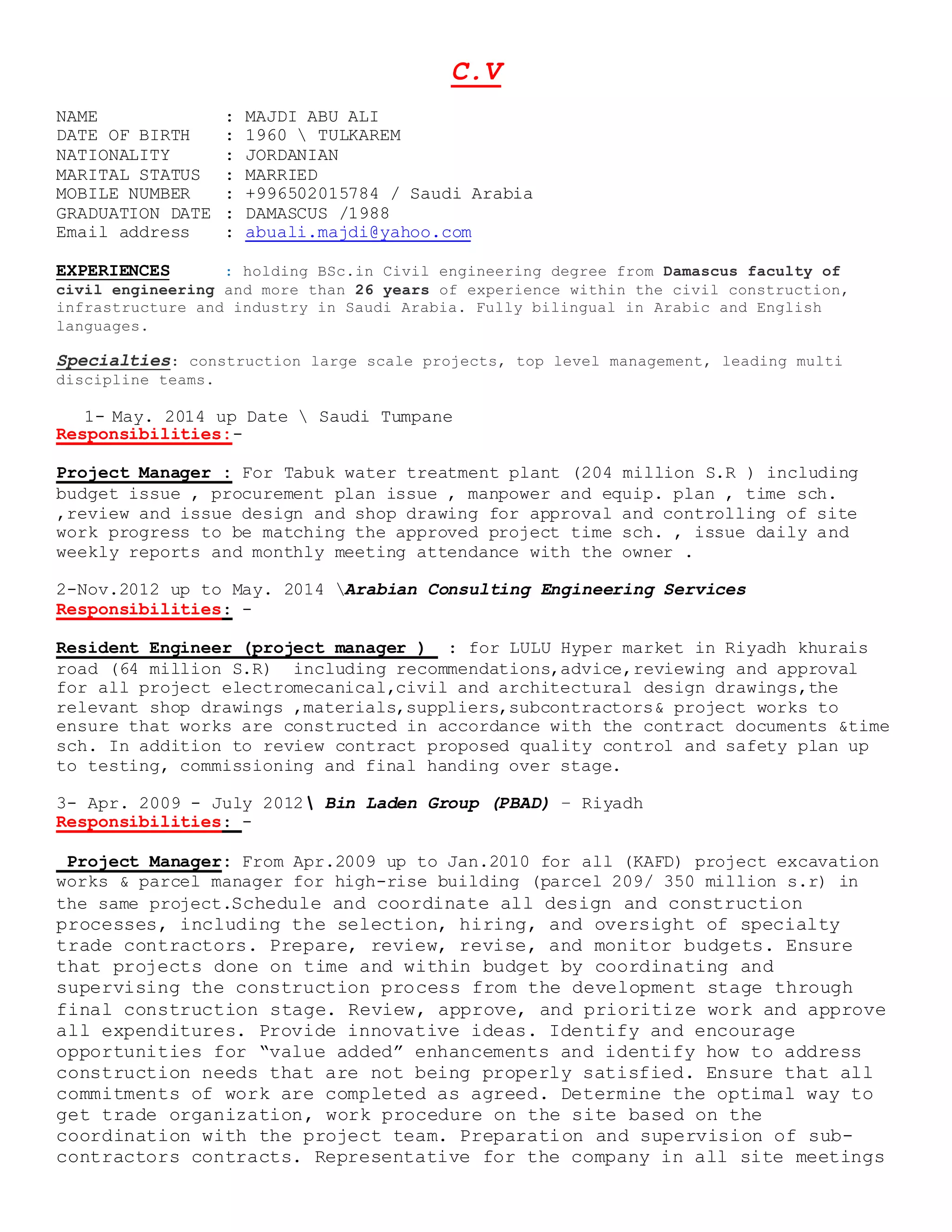 majdi C.V | DOCX