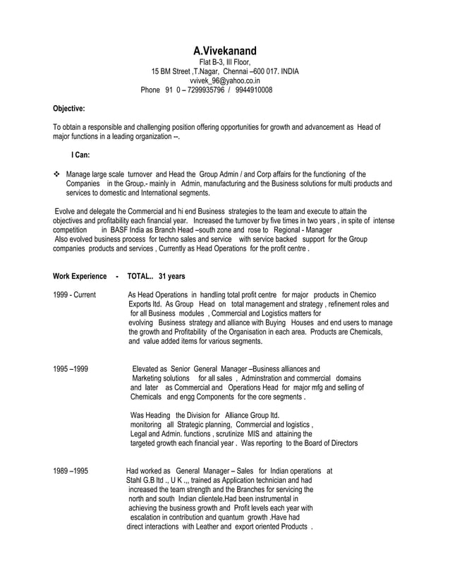 vivekanand A resume | PDF