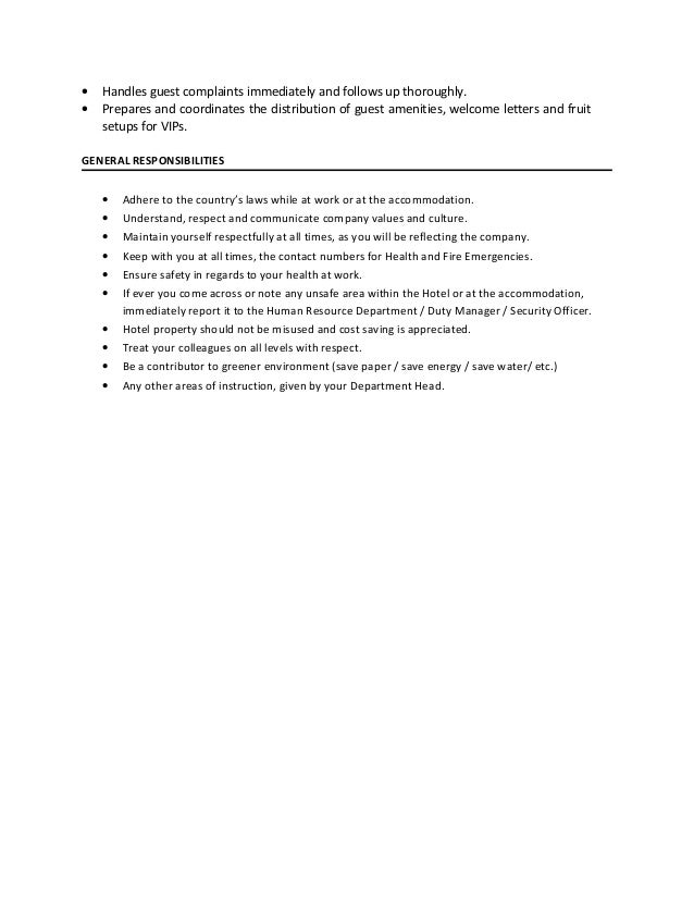 Guest Relation Officer JD guest-relation-officer-jd