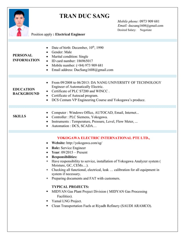 CV - TRAN DUC SANG | PDF