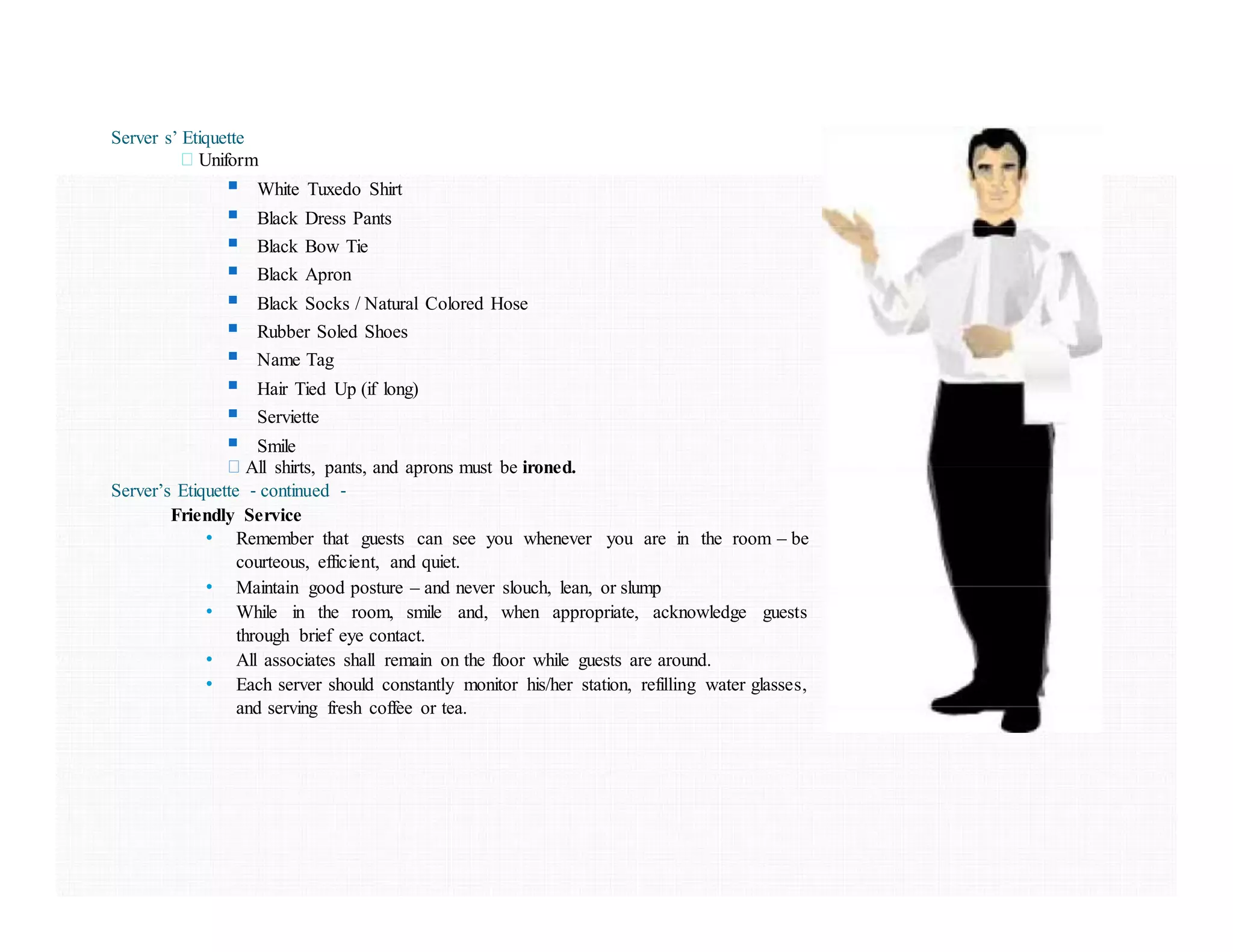 BANQUET SERVER BASIC SKILL TRAINING(1) | DOCX