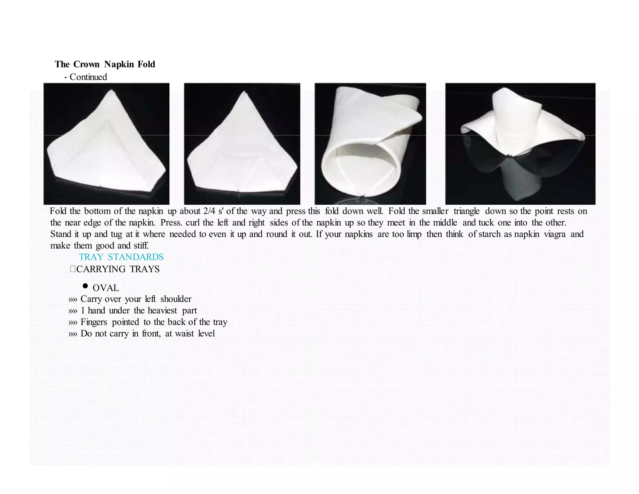 BANQUET SERVER BASIC SKILL TRAINING(1) | DOCX