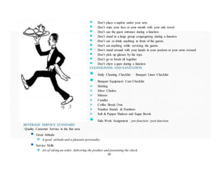 BANQUET SERVER BASIC SKILL TRAINING(1) | DOCX