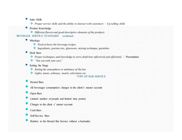 BANQUET SERVER BASIC SKILL TRAINING(1) | DOCX | Cooking | Food & Drink