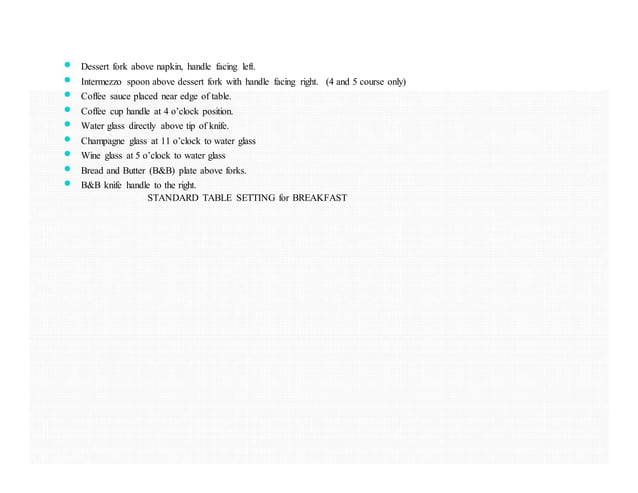 BANQUET SERVER BASIC SKILL TRAINING(1) | DOCX | Cooking | Food & Drink