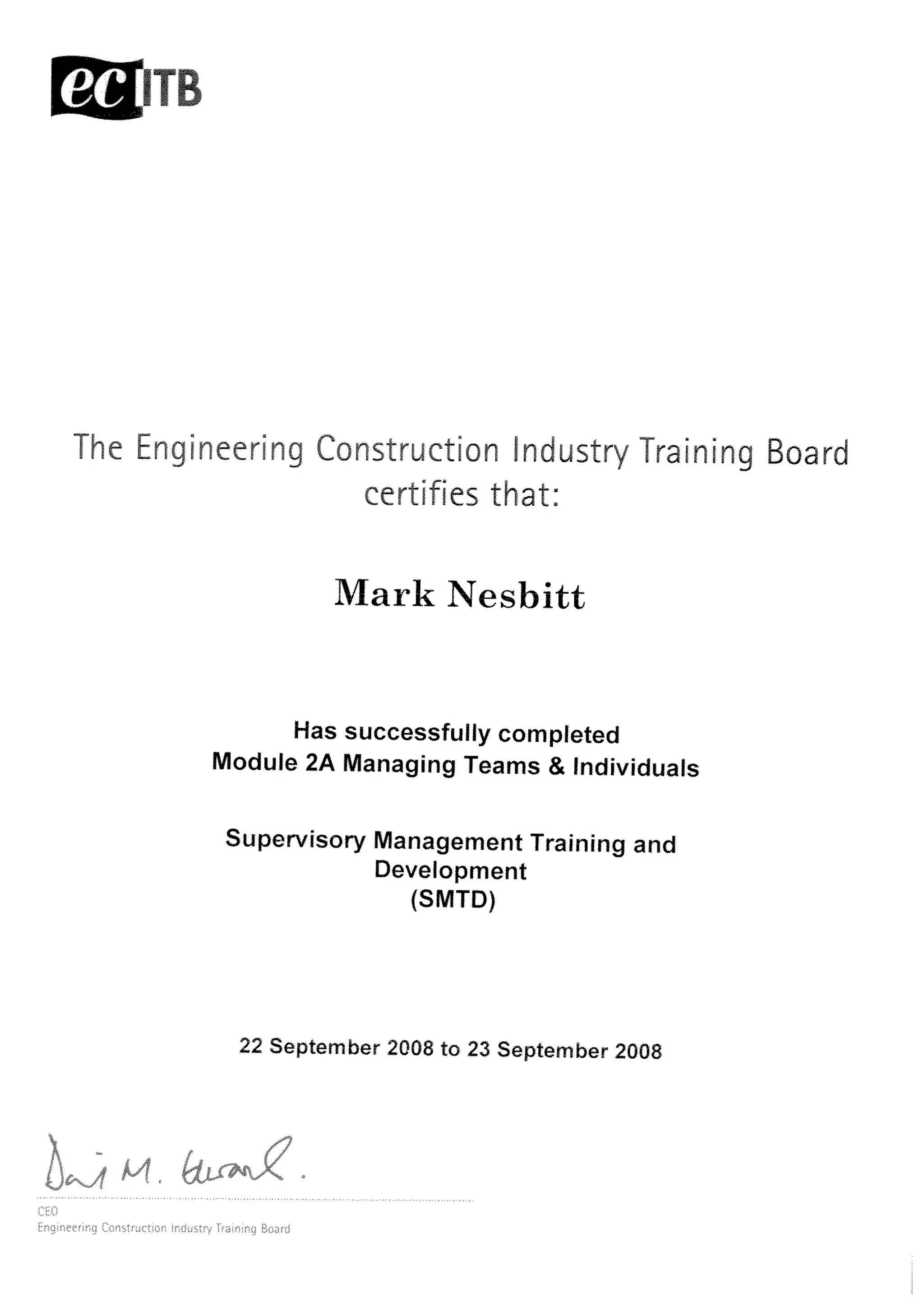 Supervisory Management SMTD 2A | PDF