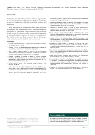 Enhancing Solubilization of Hydrophobic ORF3 Product of HEV in ...