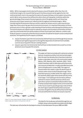 The Geomorphology of Irish submarine canyons | DOCX