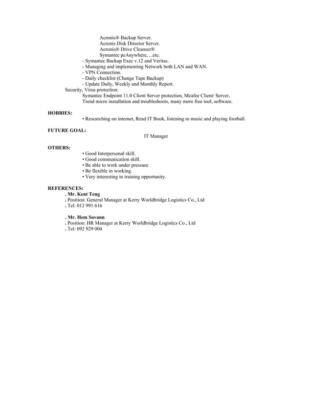 Manith's Application | PDF