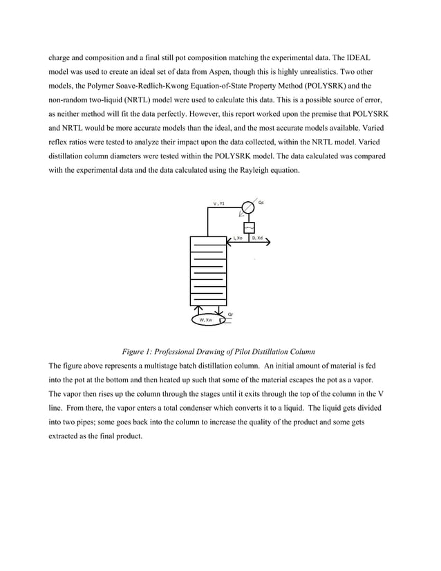 Elizabeth Towle Batch Distillation of Ethanol Design | PDF | Chemistry | Science