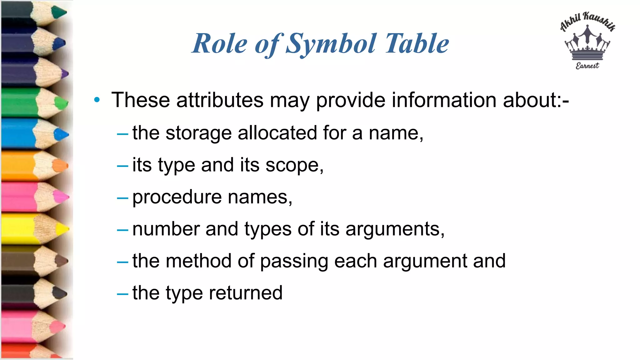 Symbol Table | PPTX