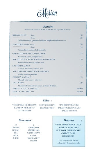 Merion Menus | PDF