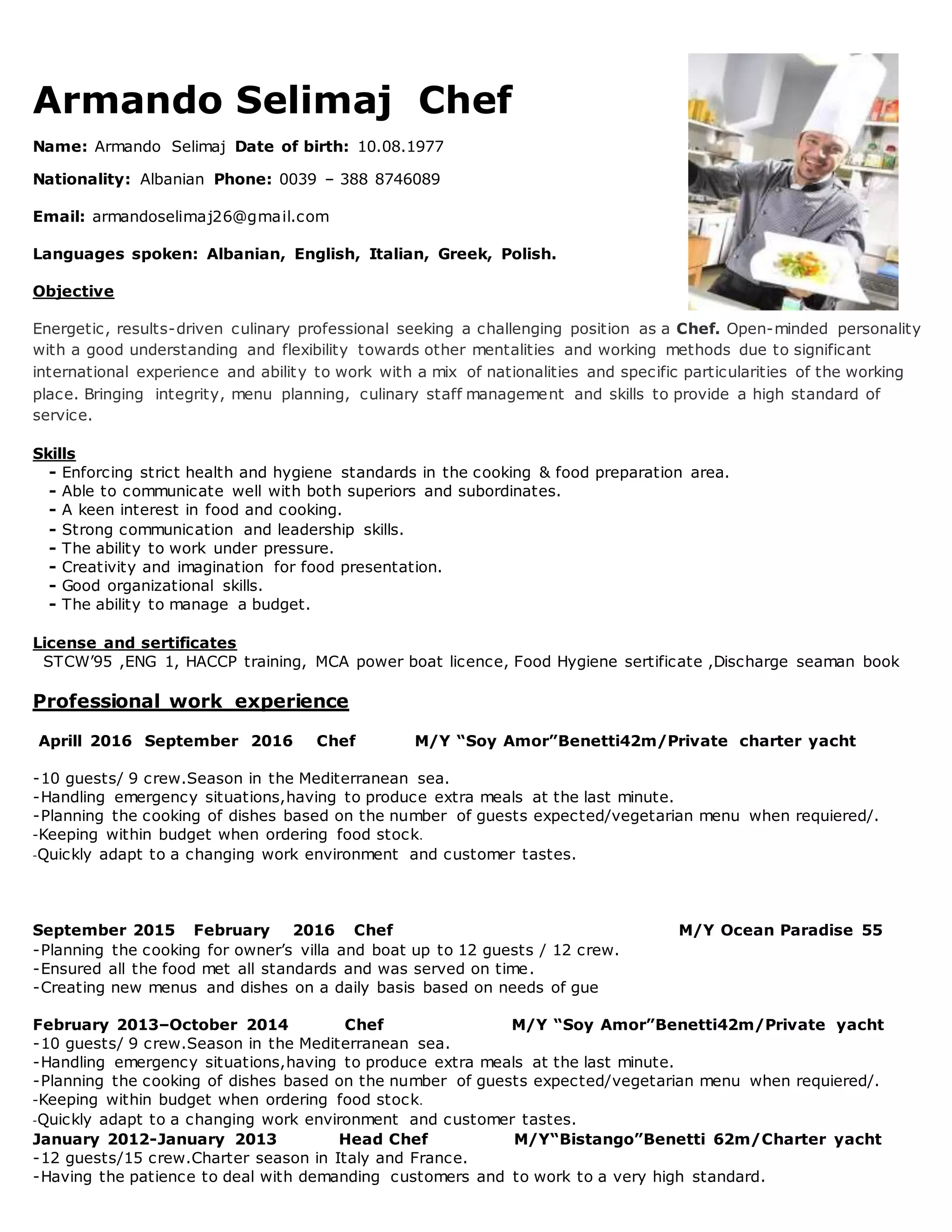 Armando resume | DOCX