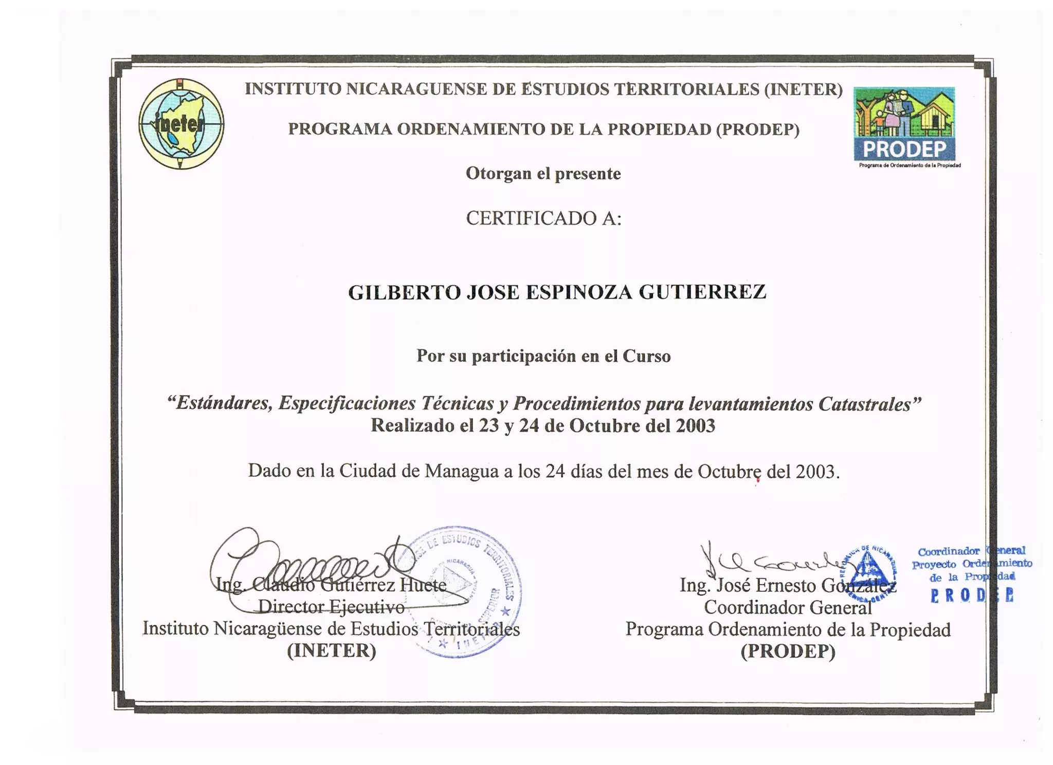 Ineter Certificate | PDF