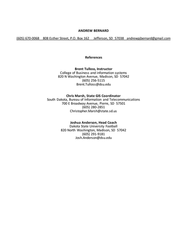 ANDREW BERNARD RESUME | PDF