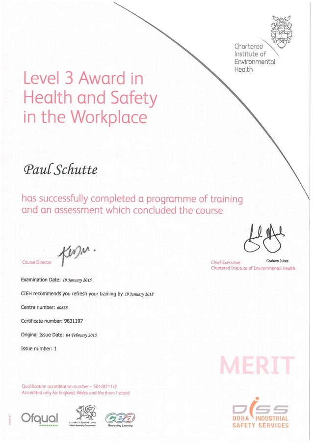 Level 3 in H & S in the workplace | PDF