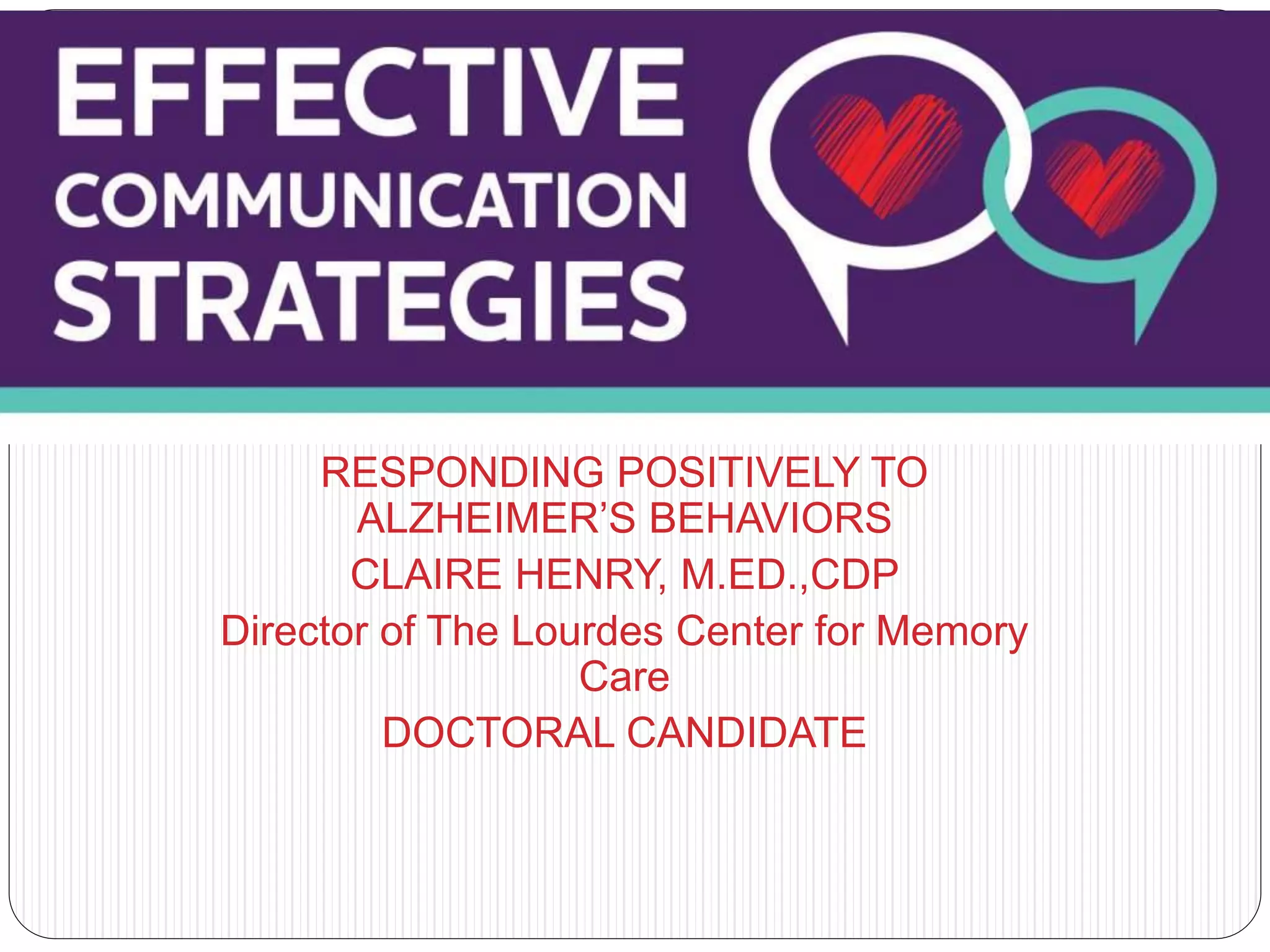 Communication & Dementia | PPTX