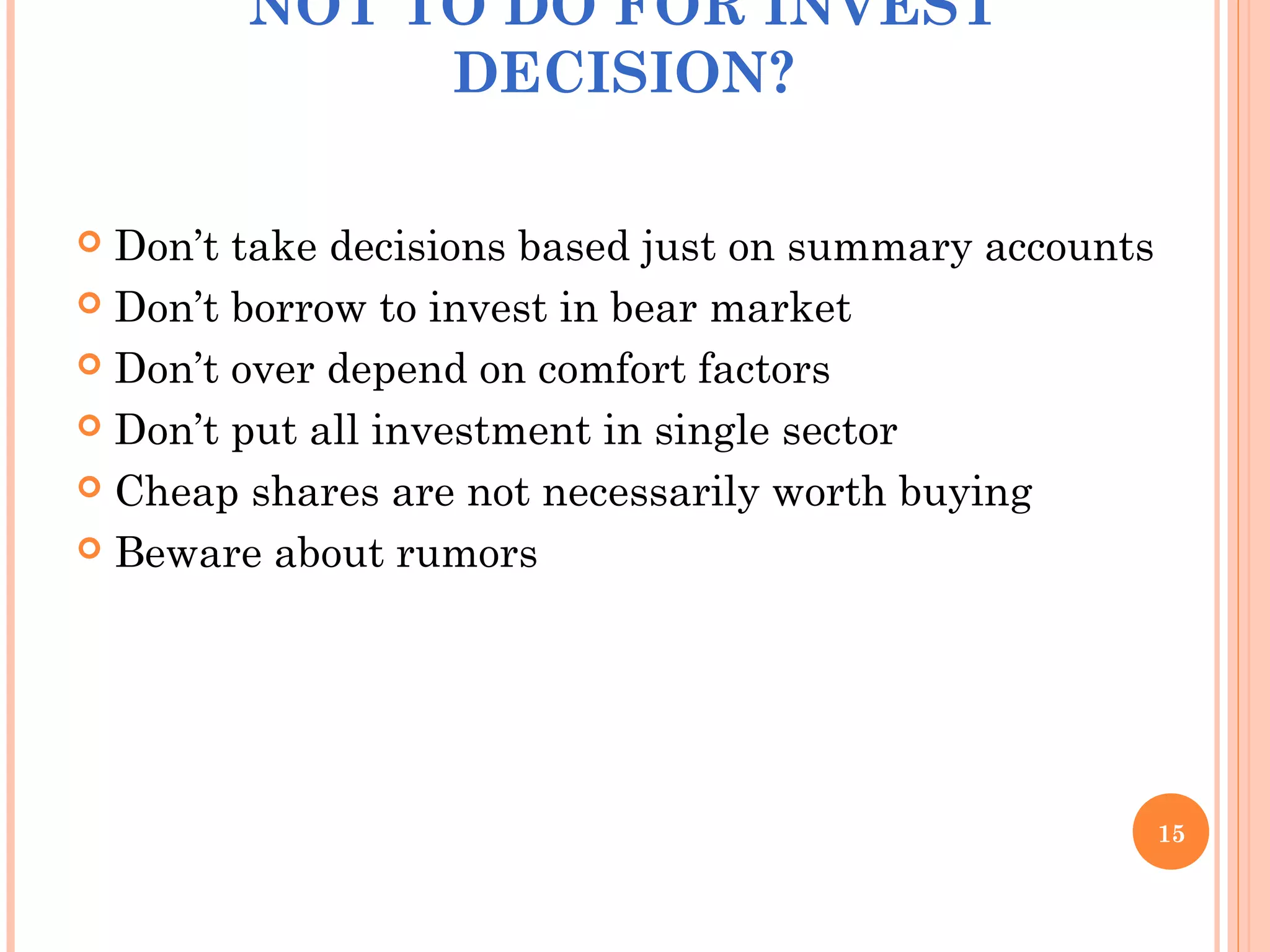 Investor Awareness Program | PPT