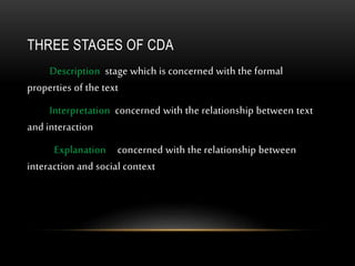 Critical Discourse Analysis | PPTX