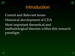 Aspects of Critical discourse analysis by Ruth Wodak | PPT