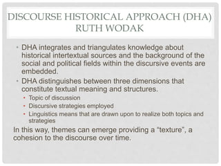 CDA oriented applied linguistics approaches | PPTX