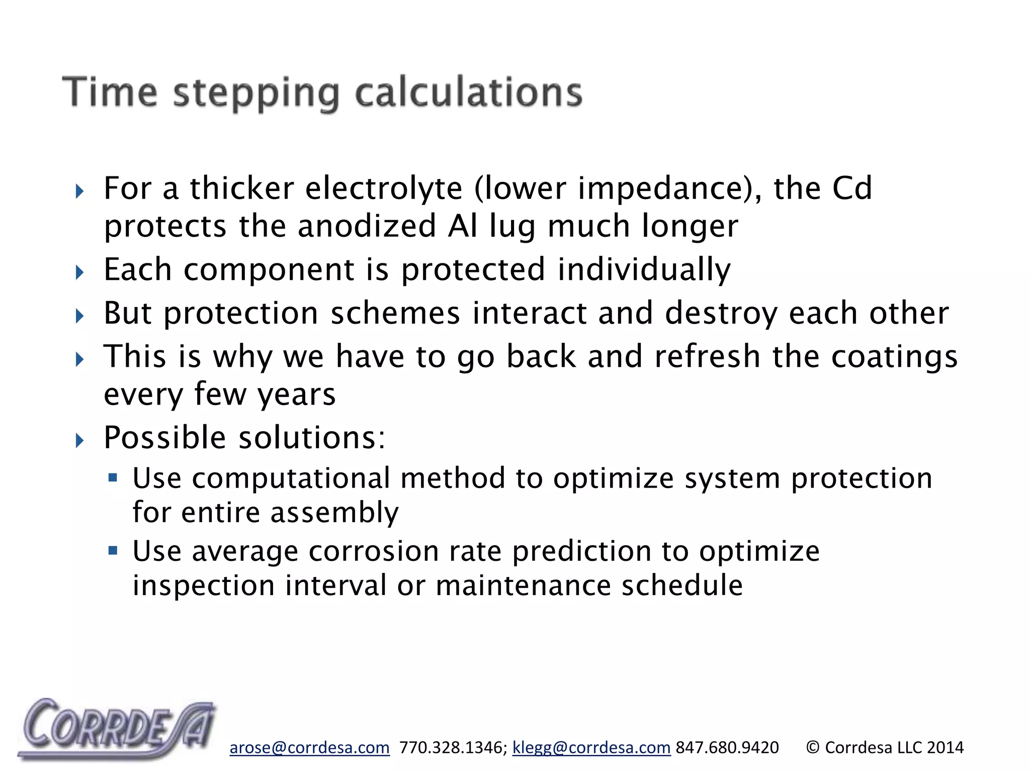 Corrdesa time dependent corrosion simulation | PPTX