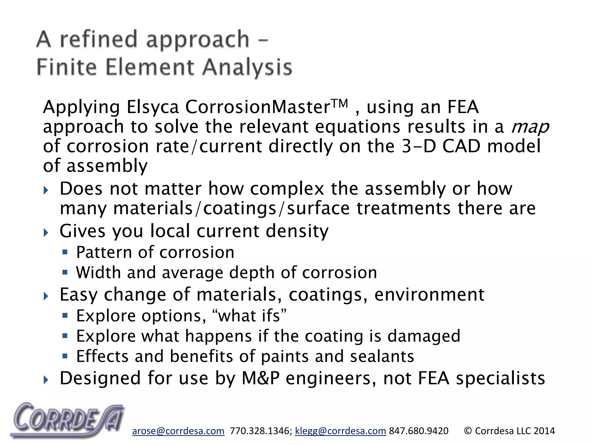 Corrdesa time dependent corrosion simulation | PPT