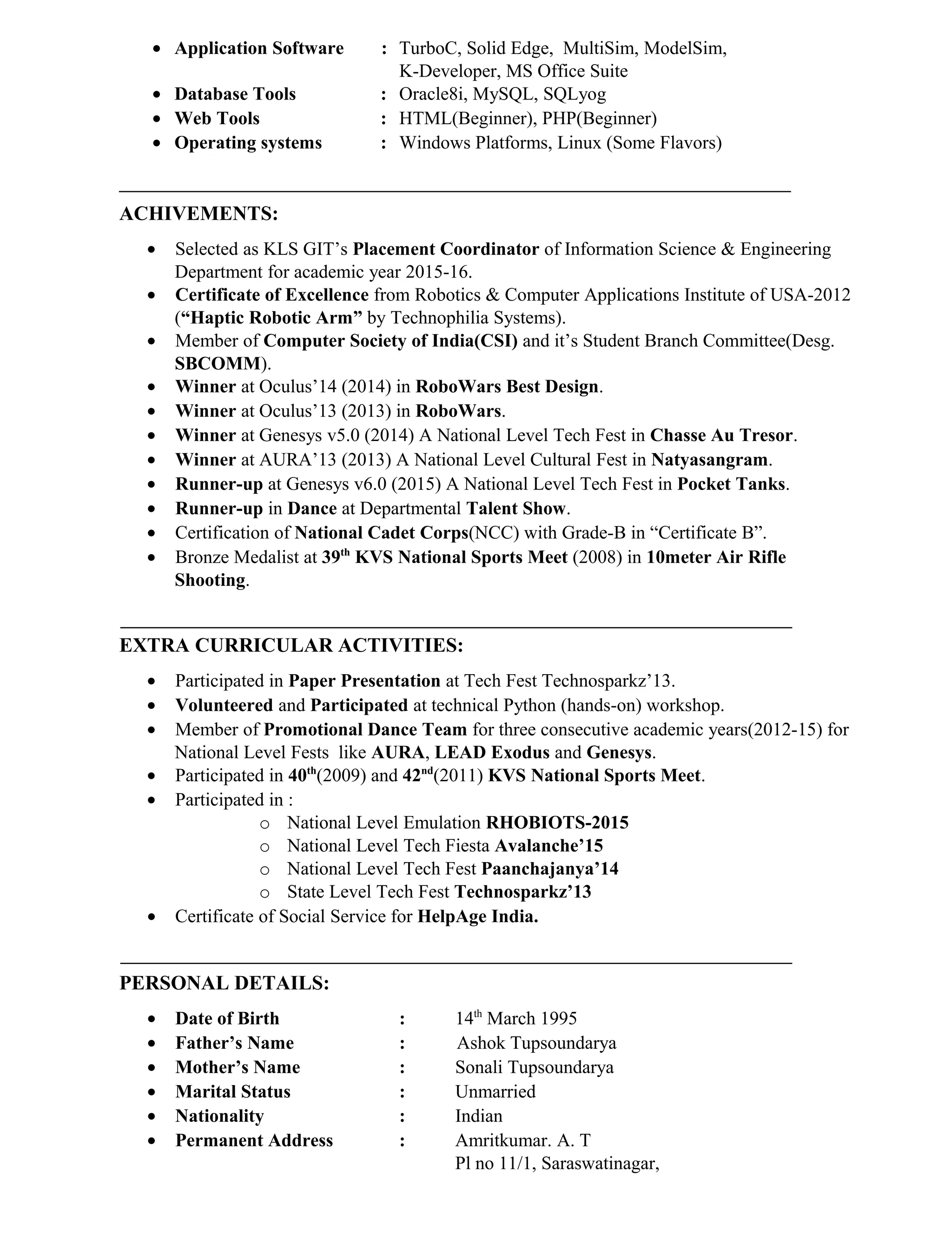 Amritkumar RESUME(KPIT) | DOC