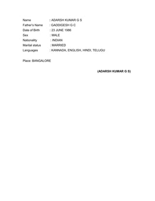 New RESUME- ADARSH KUMAR (1) | DOC