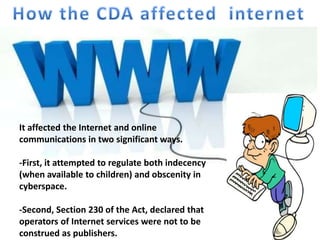 communication decency act | PPTX