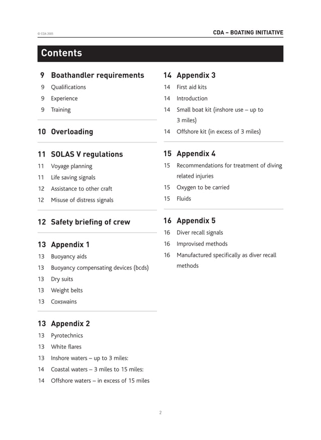 CDA Boating Guidelines | PDF