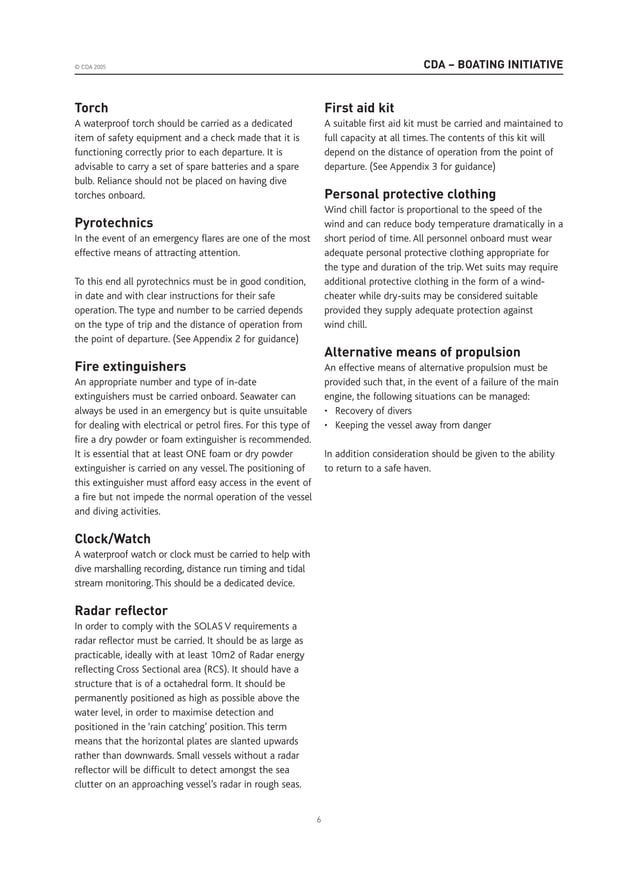 CDA Boating Guidelines | PDF