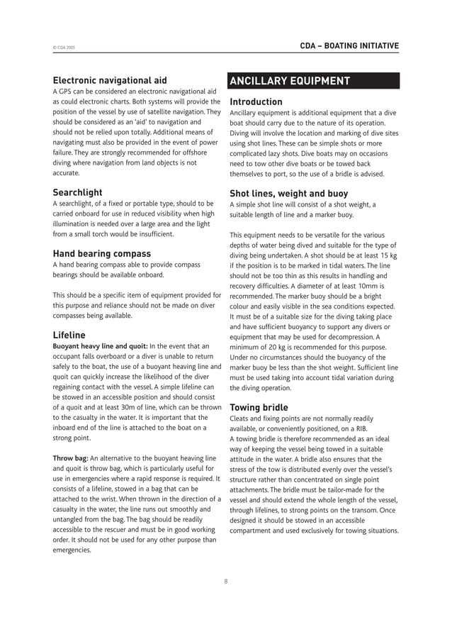 CDA Boating Guidelines | PDF
