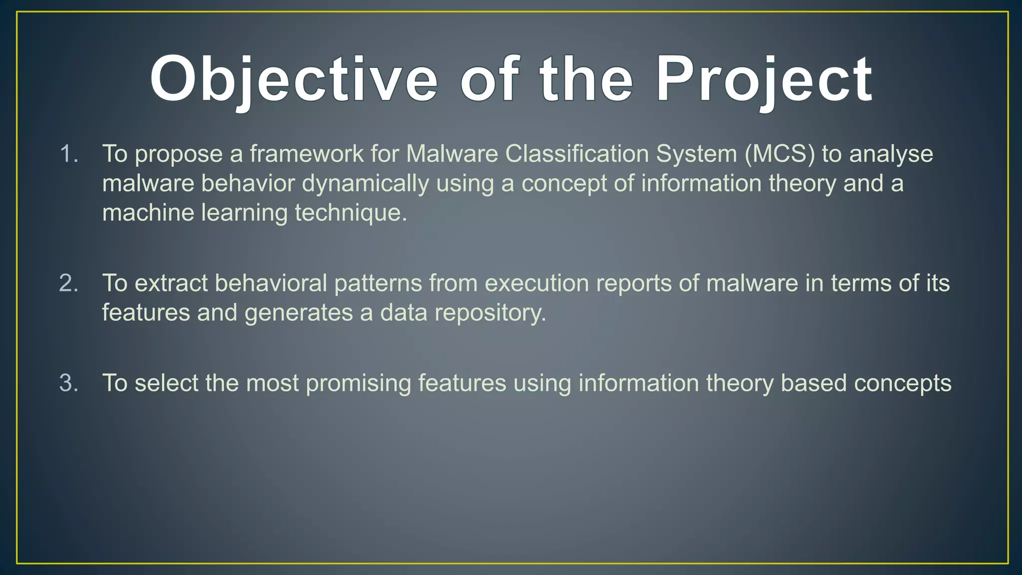 Malware Classification and Analysis | PPTX
