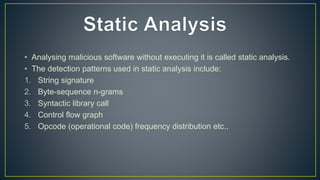 Malware Classification and Analysis | PPTX