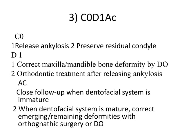 Cda classification of tmj ankylosis and treatment | PPTX | Bone and ...