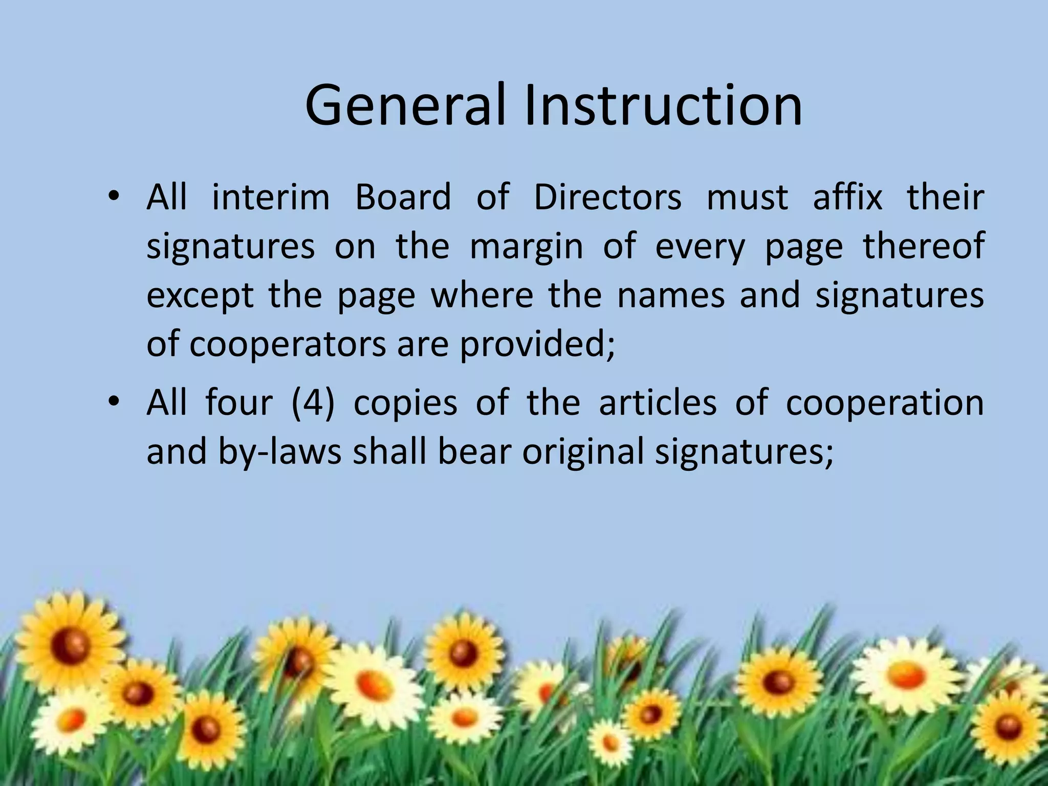 Registration Guidelines of a Primary Cooperative | PPTX
