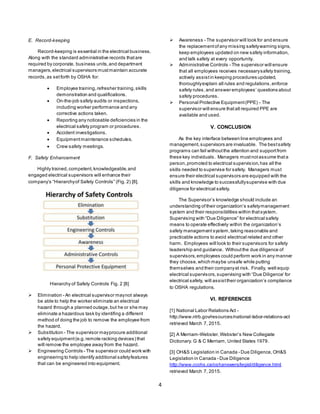 Supervising With Due Diligence for Electrical Safety | DOCX | Resume ...