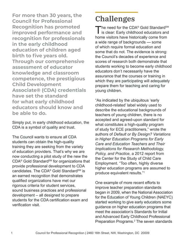 Cda Gold Standard=White Paper 2018 | PDF