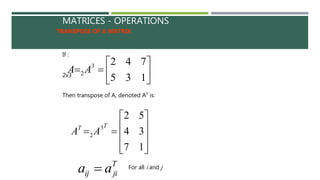 matrices and function ( matrix) | PPT