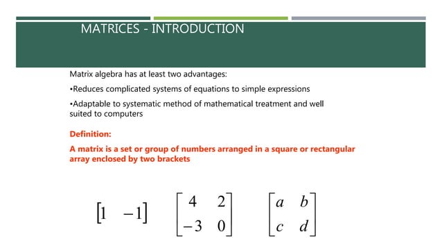 matrices and function ( matrix) | PPT