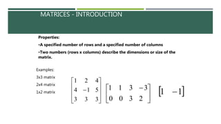 matrices and function ( matrix) | PPT