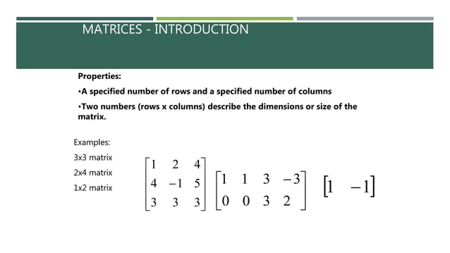 matrices and function ( matrix) | PPT