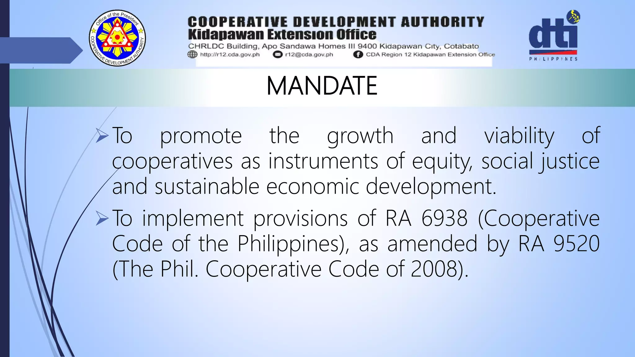 CDA-Kidapawan Extension Office 2019 accomplishment report | PPTX