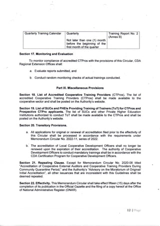 Guidelines in the implementation of the revised accreditation and ...